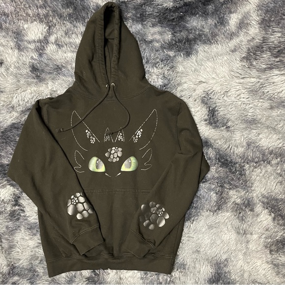 Just Hoods | Tops | Black Toothless Hoodie How To Train Your Dragon ...